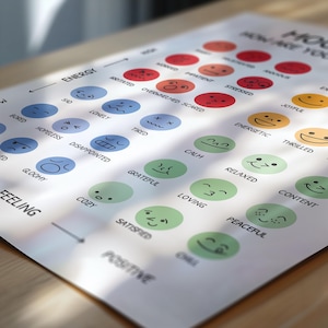 Mood Meter, Trauma Therapy, Feelings Wheel, Emotions Poster, Calming ...