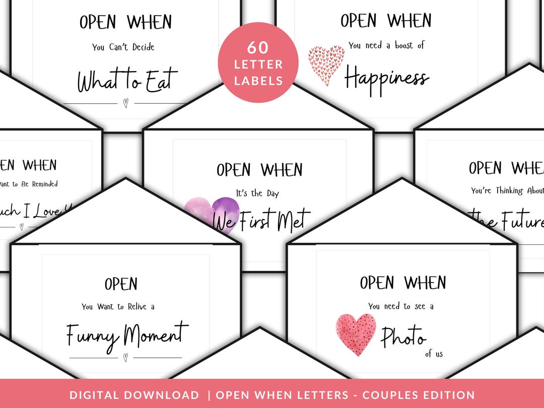 Open When Envelopes for Couples, Where We, Deployment Gifts, Lovely ...