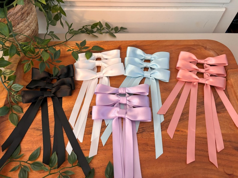 3 Satin Ribbon Bow Bundle - Etsy