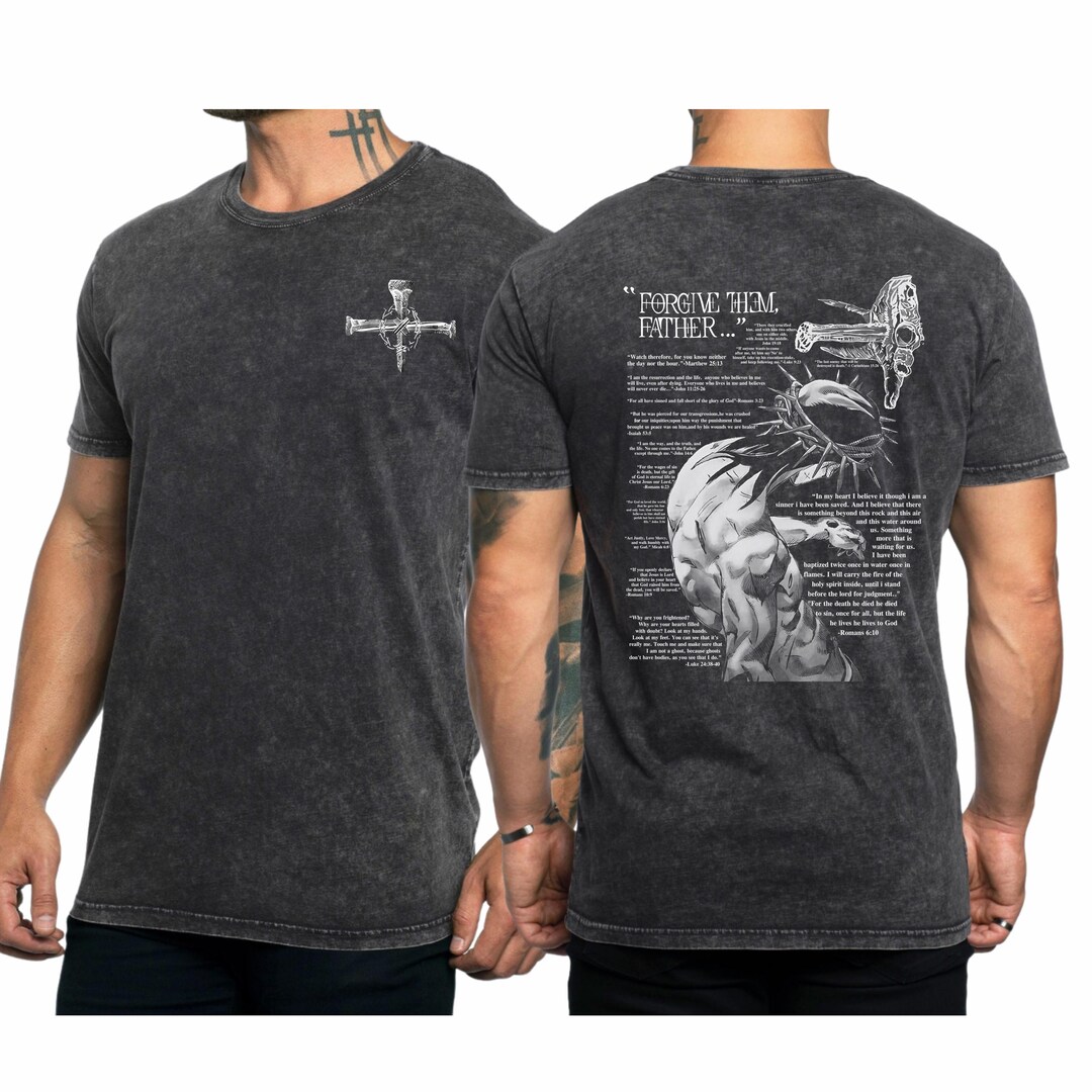 Forgive Them,father Bible Verses Print Colortone Wash 1300 T-shirt ...