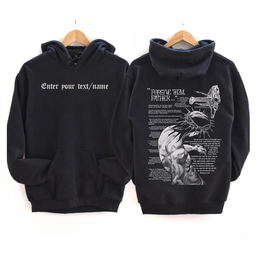 Forgive Them, Father Custom Name Hoodie, Christian Sweatshirt, Bible ...