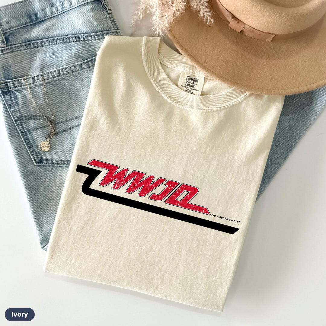 WWJD Retro Graphic Tee: Comfort Colors Christian Shirt - Etsy