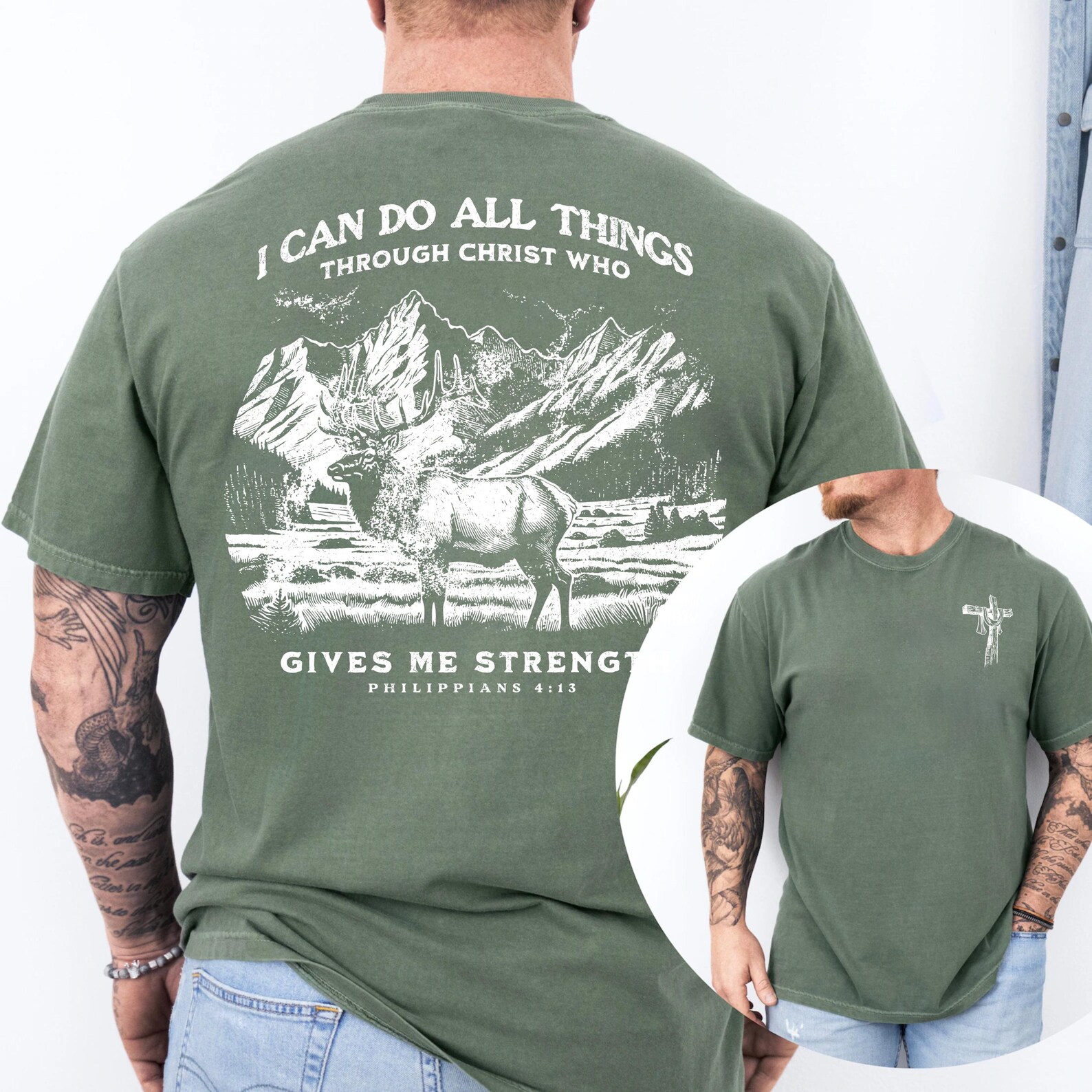 Christian Hunting Shirt Philippians 4:13, I Can Do All Things Through ...