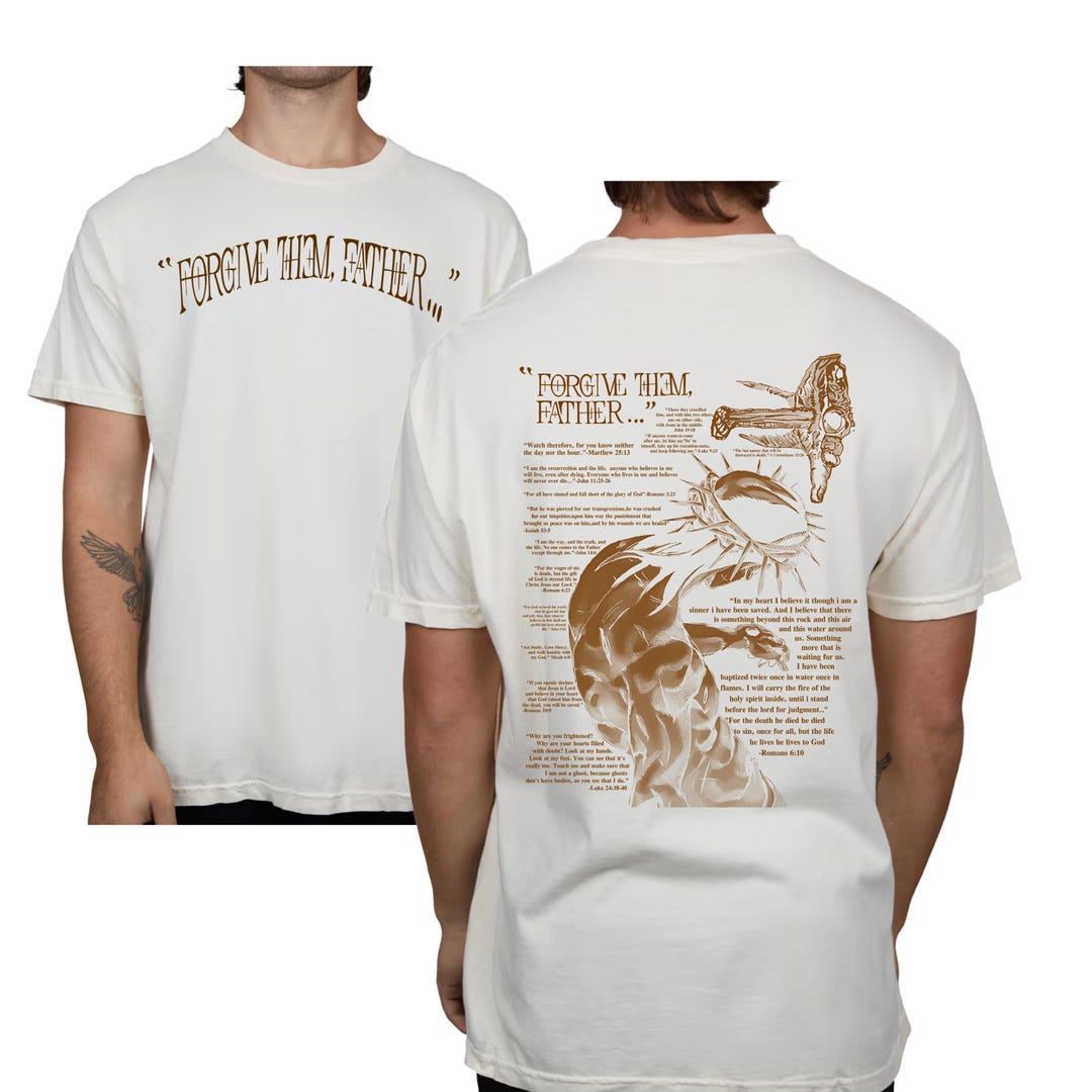 Forgive Them,father Bible Verses Print Comfort Colors T-shirt ...