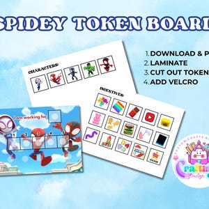Spidey Amazing Friends Token Board Behavior Chart, Incentives Spiderman ...