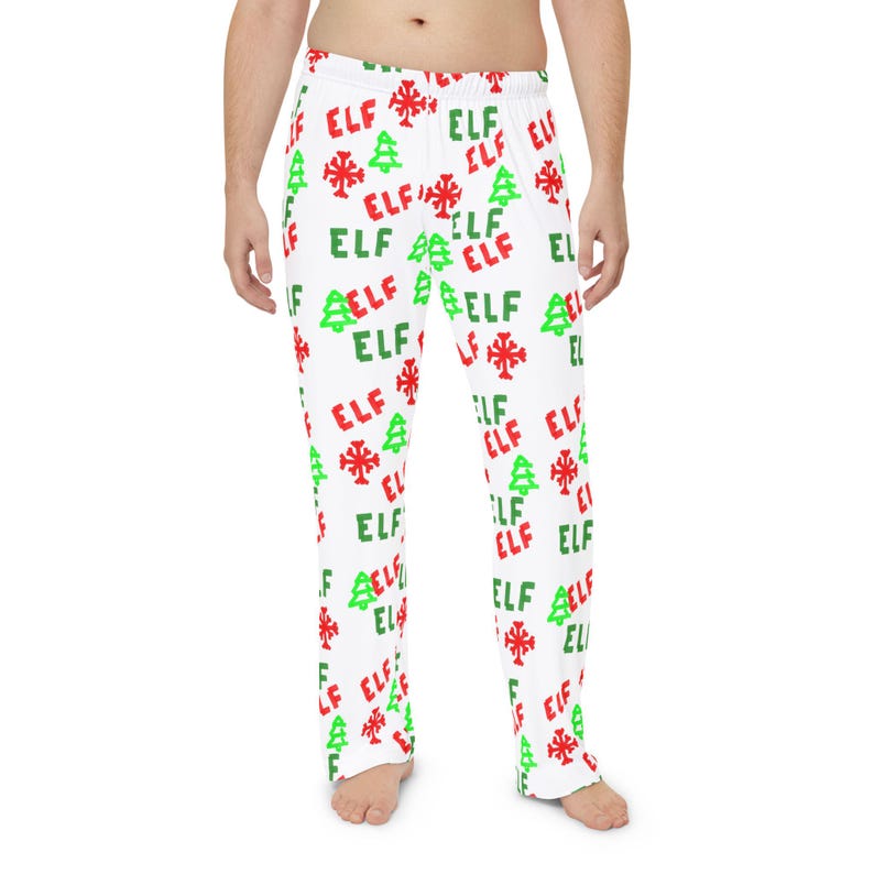 Silly ELF Tape Men's Pajama Pants for a Jolly Holiday Season, Festive ...