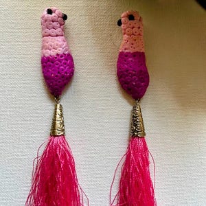 Tri Color Bird Earrings - Etsy