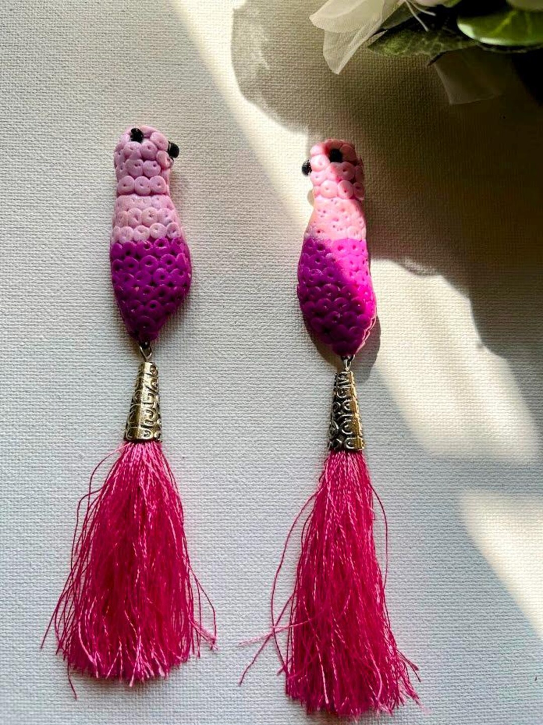 Tri Color Bird Earrings - Etsy