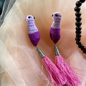 Tri Color Bird Earrings - Etsy