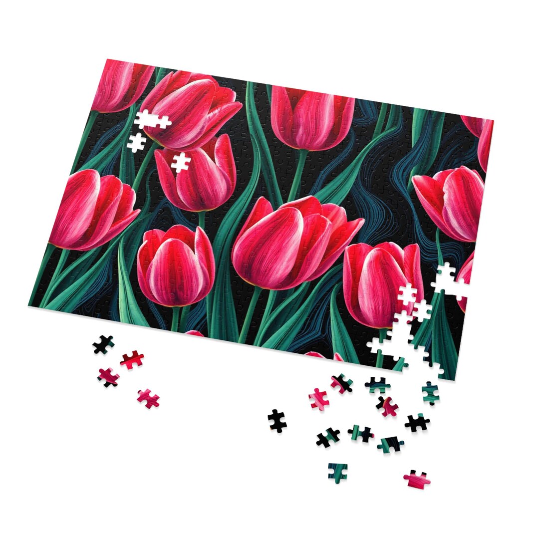 Floral Jigsaw Puzzle, Relaxing Garden Theme Puzzle, Floral Tin Puzzle ...