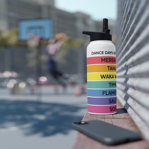Dance Days of the Week Waterbottle for Dance Fitness Class Present for ...