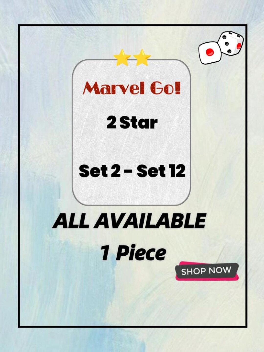 Mono Go 2 Star Stickers 1 Piece set 1-7 - Etsy