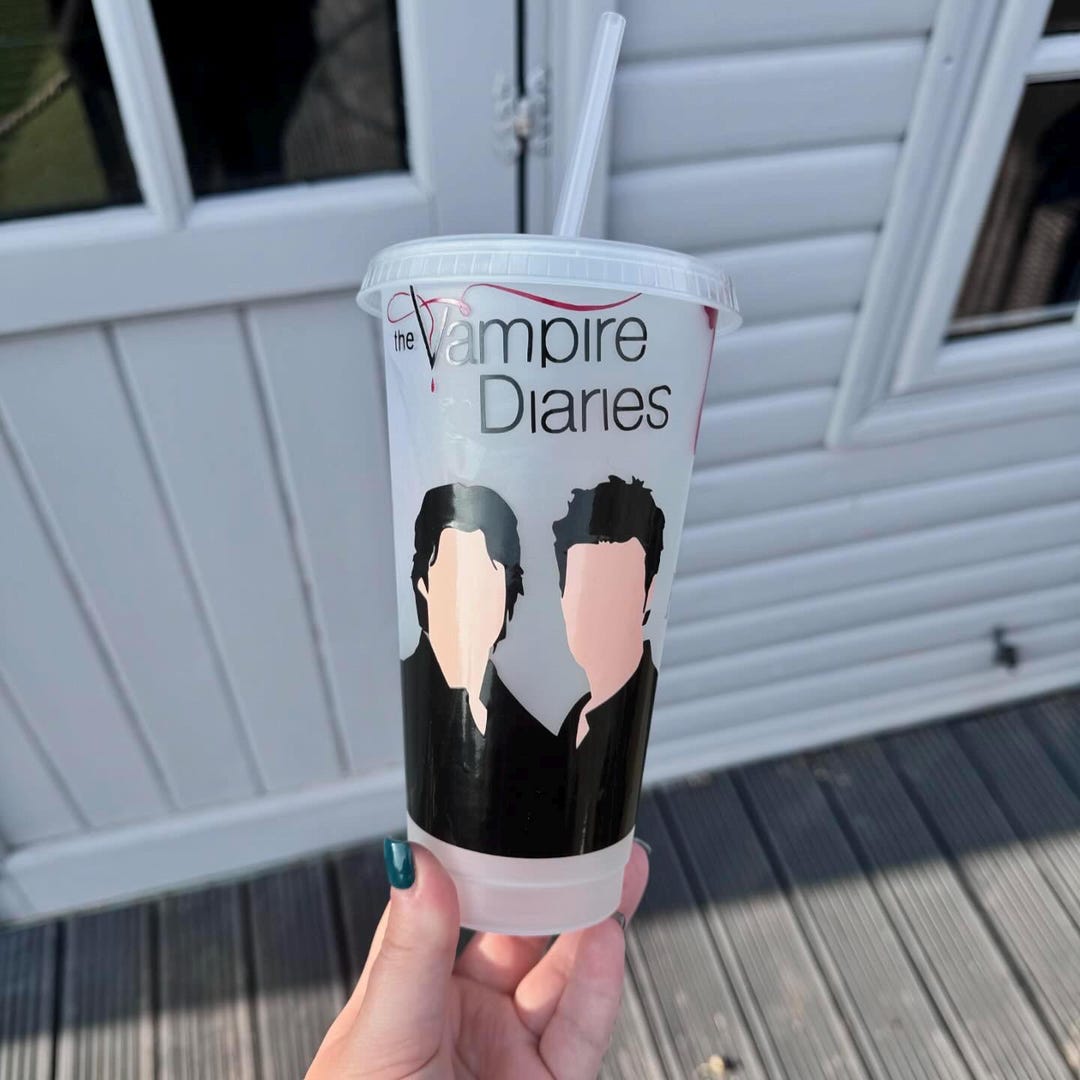 Vampire Diaries Cup With Straw Now Available to Order - Etsy