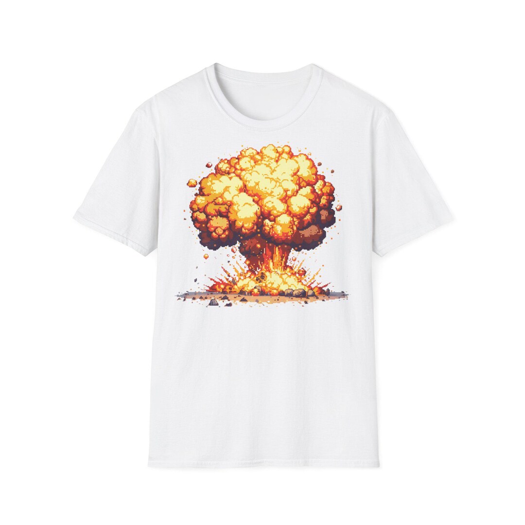 Minecraft Game Explosion Fire Mens Tshirt - Etsy