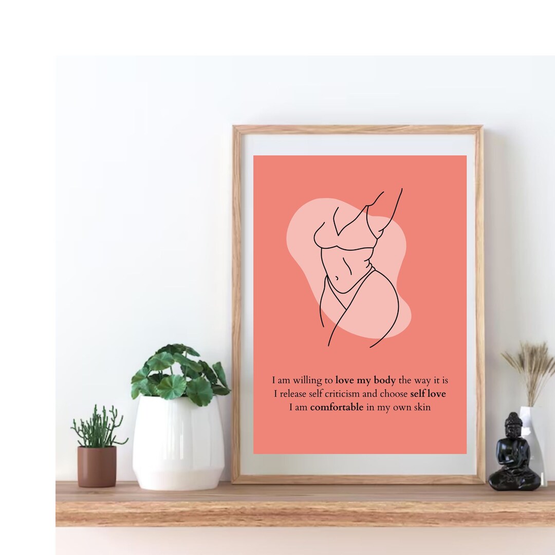 Digital Body Positivity Wall Art Inspirational Quotes & Affirmations ...