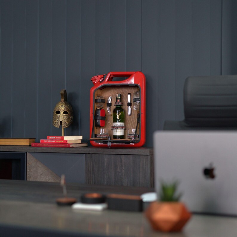 Custom Steel Jerry Can Minibar, Handmade Whiskey Concept, Wall Hang ...