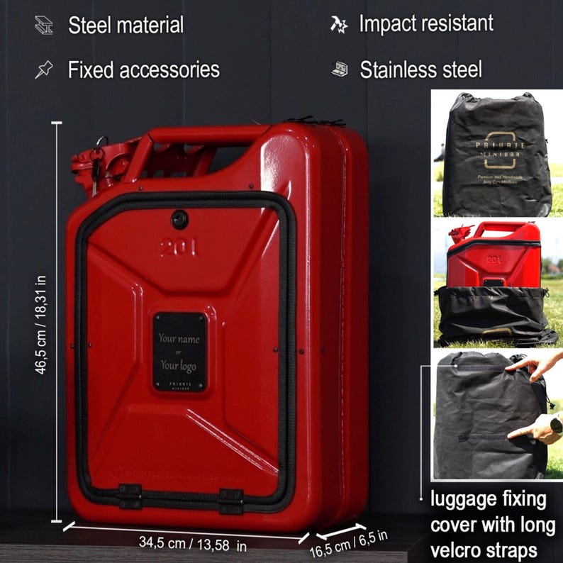 Custom Steel Jerry Can Minibar, Handmade Whiskey Concept, Wall Hang ...
