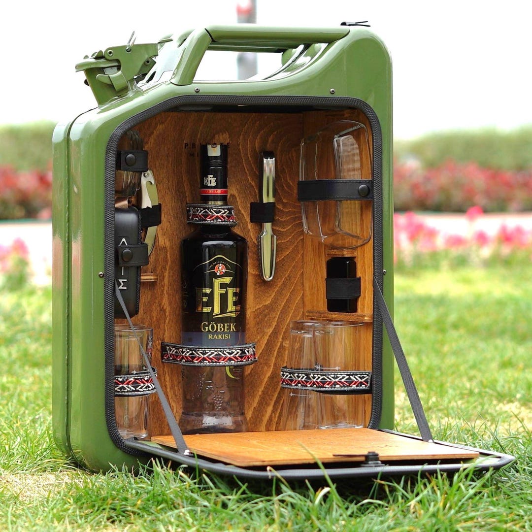 Premium Jerry Can Minibar, Personalized Raki Concept, Home & Travel ...