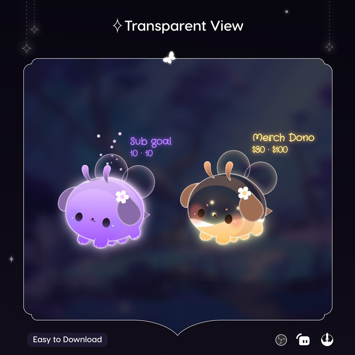 Stream Widget Cute Bee Goal Widget Editable Goal Widget for Twitch ...