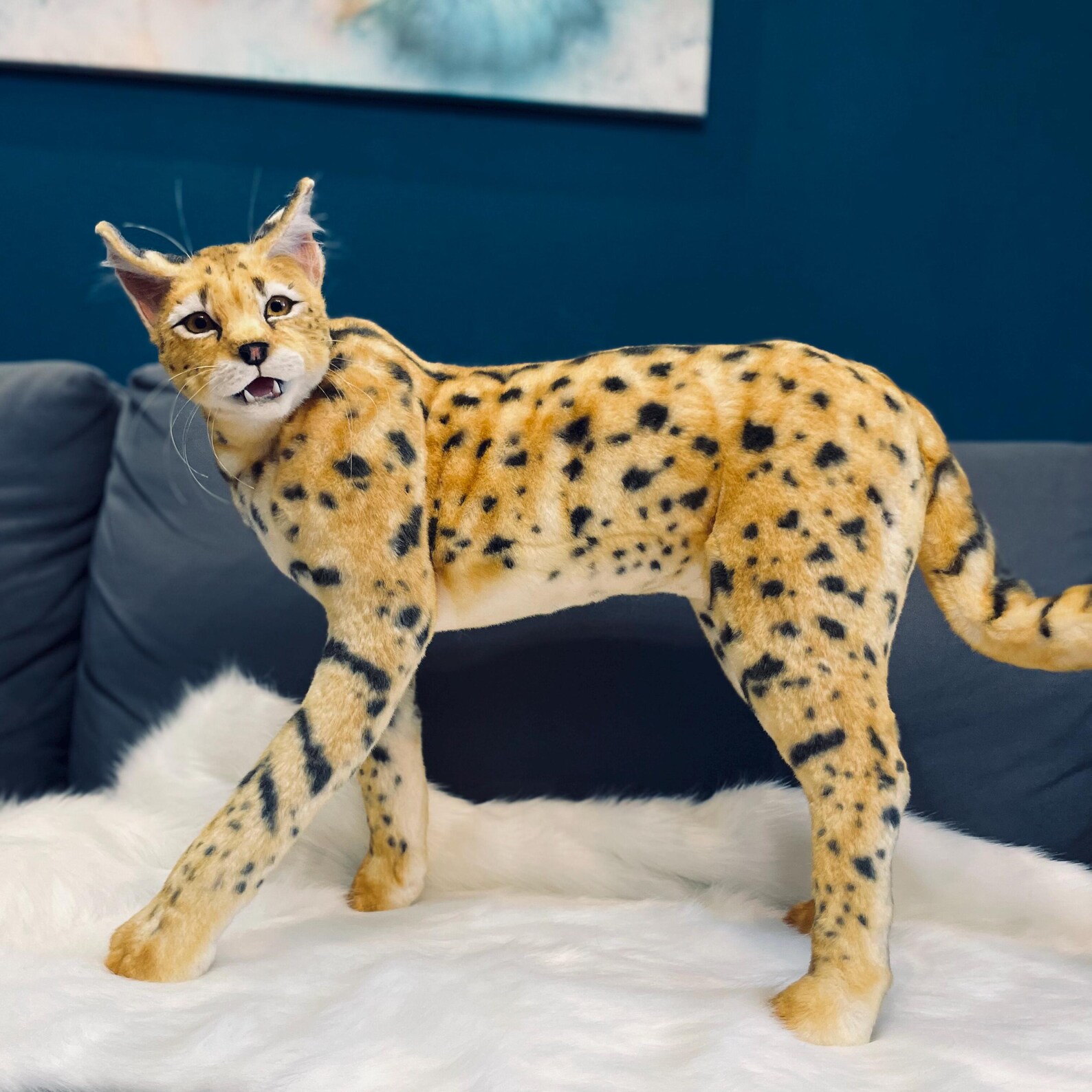 Serval. Realistic Toys. Handmade Toys. Toys Made of Fur. - Etsy