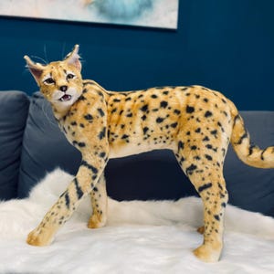 Serval. Realistic Toys. Handmade Toys. Toys Made of Fur. - Etsy