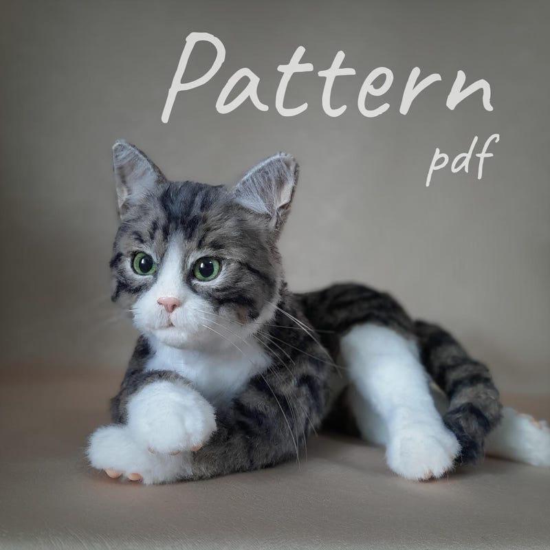 Plush Realistic Cat Doll - Etsy