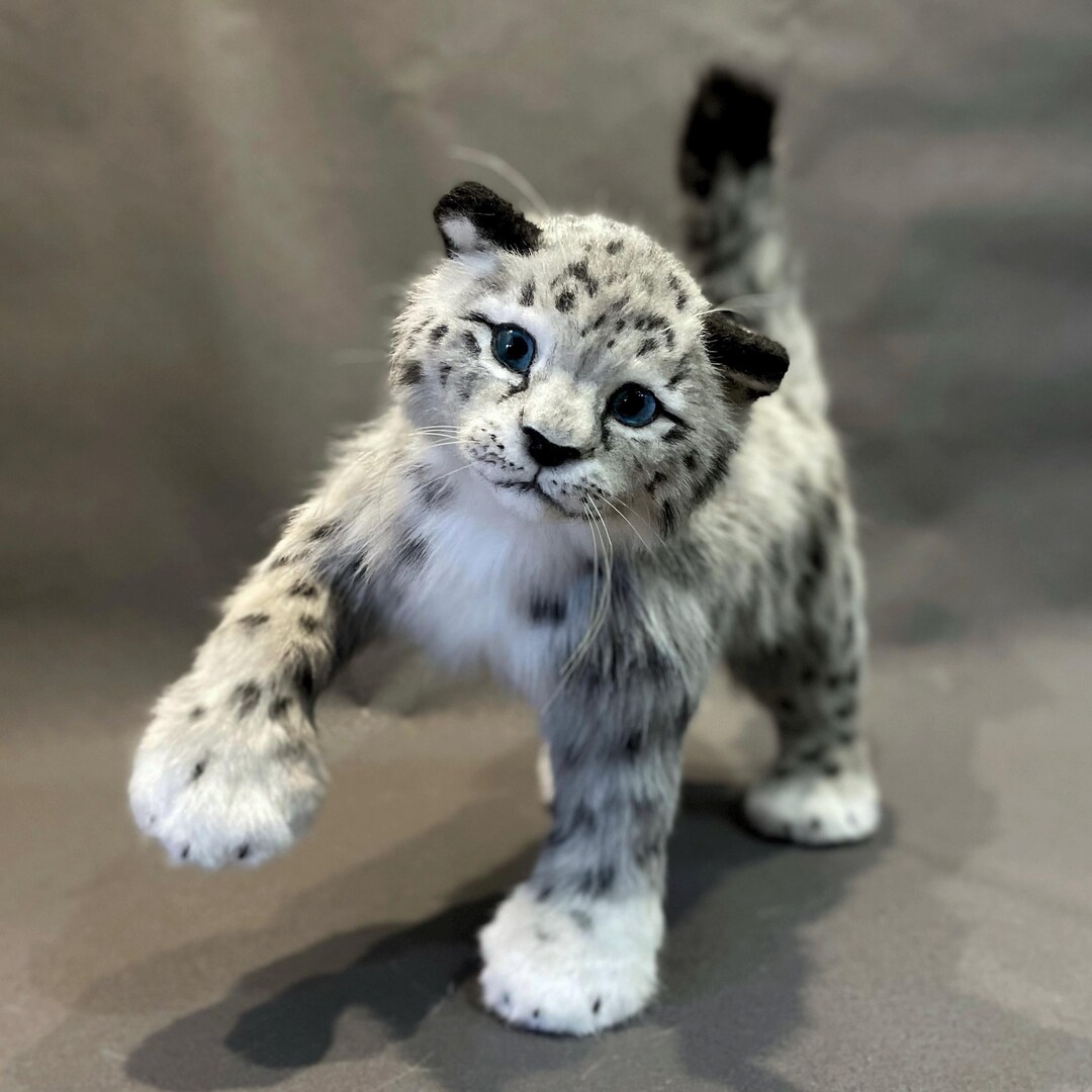 The Snow Leopard. Realistic Toys. Cute Handmade Toys. Kittens Toys. - Etsy