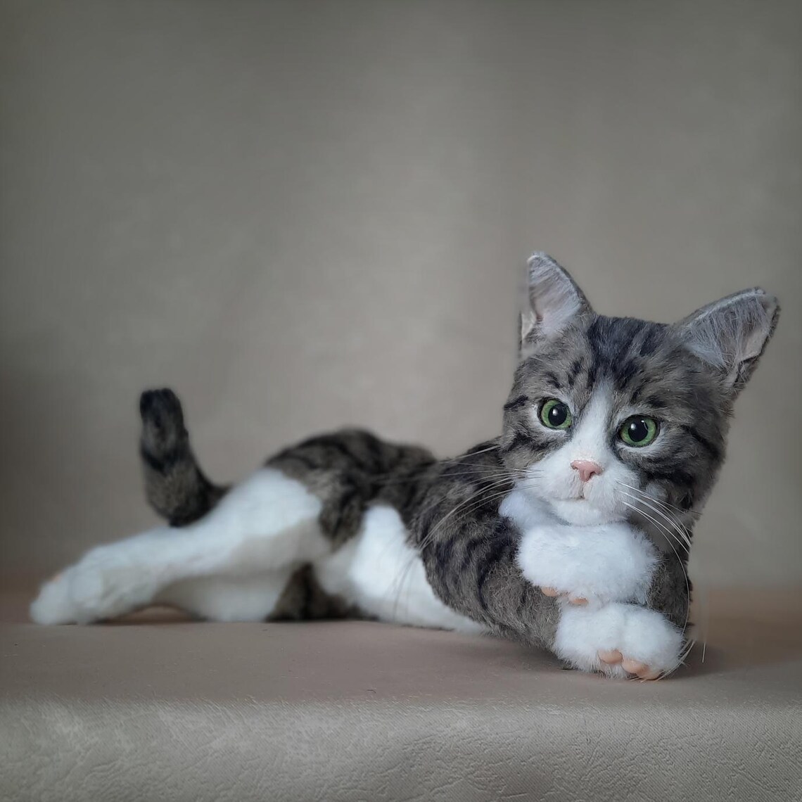 Pattern Realistic Cat, Stuffed Animal, Plush Toy - Etsy