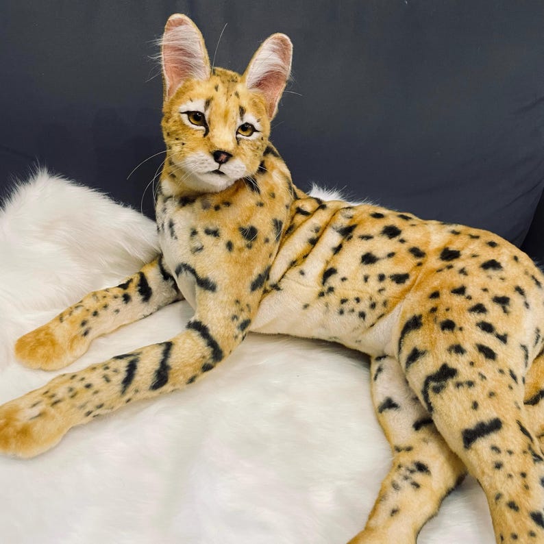 Serval. Realistic Toys. Handmade Toys. Toys Made of Fur. - Etsy