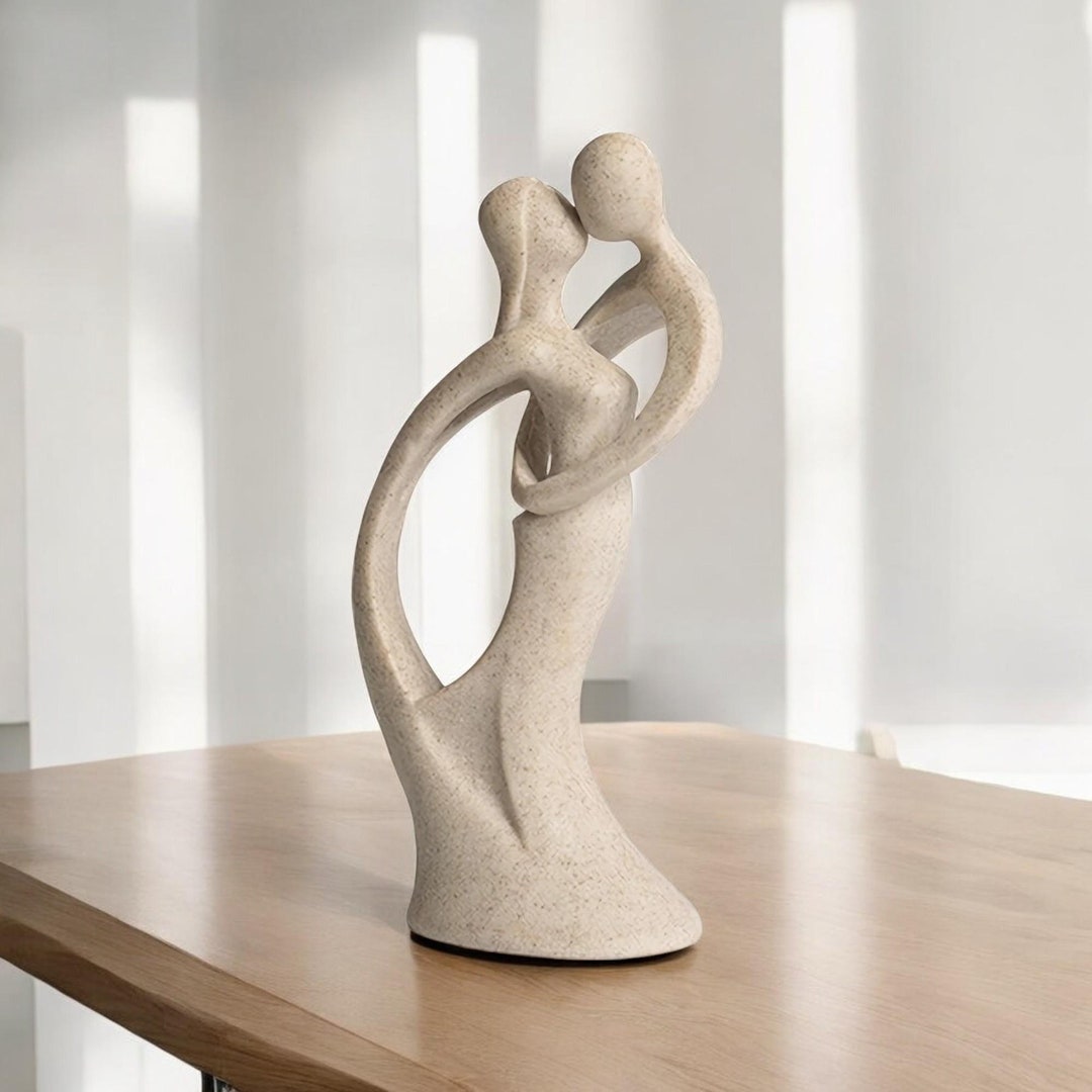 Sand Hugging Couple Statue | Handmade Sand Abstract Art Figurine ...