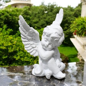 Cute Angel Statue Unique Angel Statue, Resin Artwork Craft, Elegant ...