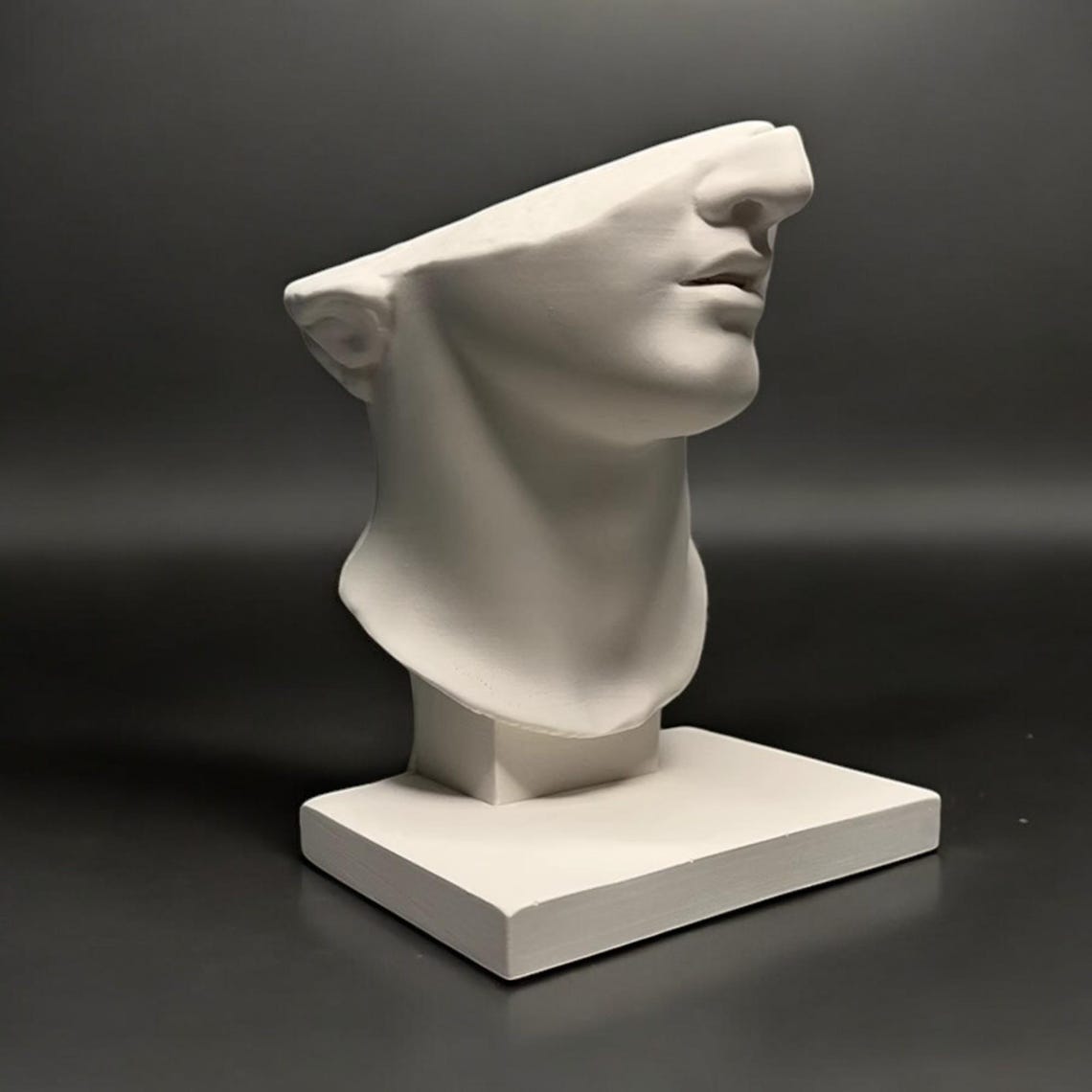 Fragmentary Colossal Head of a Youth Statue | Ancient Greek Figurine | Plaster Bust Art | Modern ...