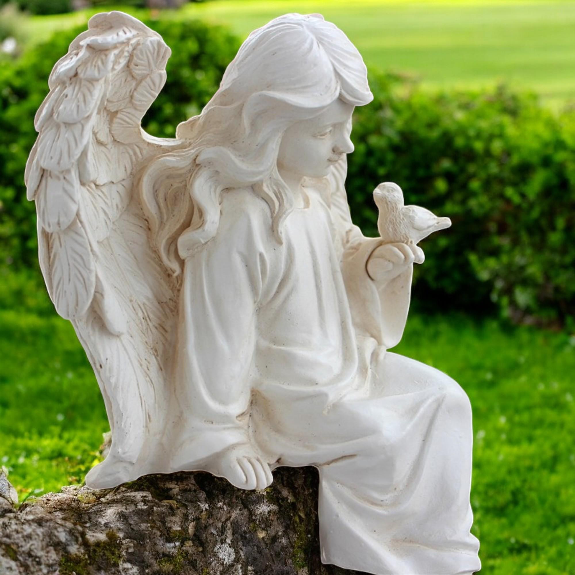 Hand Carved Small Praying Angel Statue | Spiritual Mini Angel Figurine ...