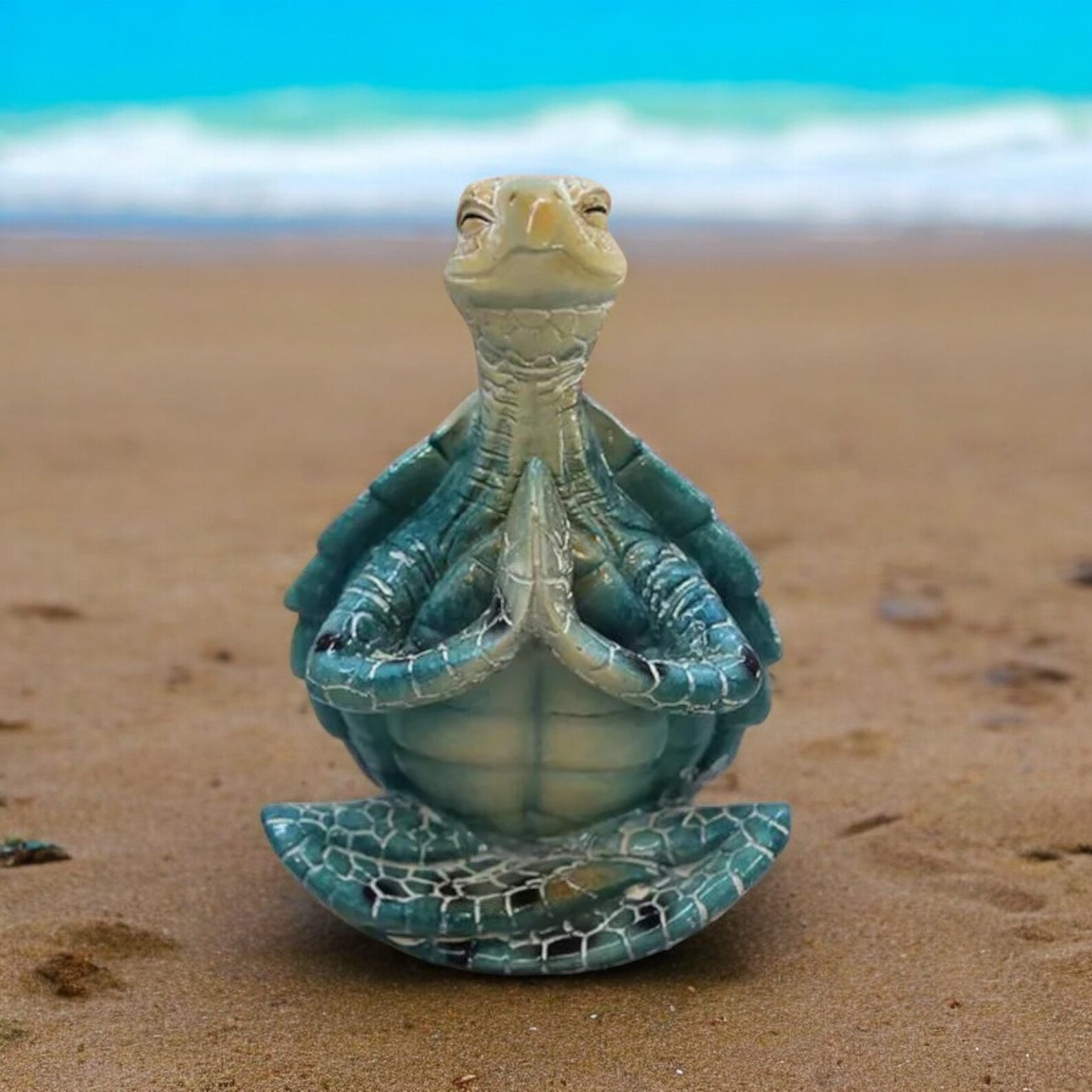 Zen Meditating Turtle Statue - Calming Anti-anxiety Decor | Peaceful ...