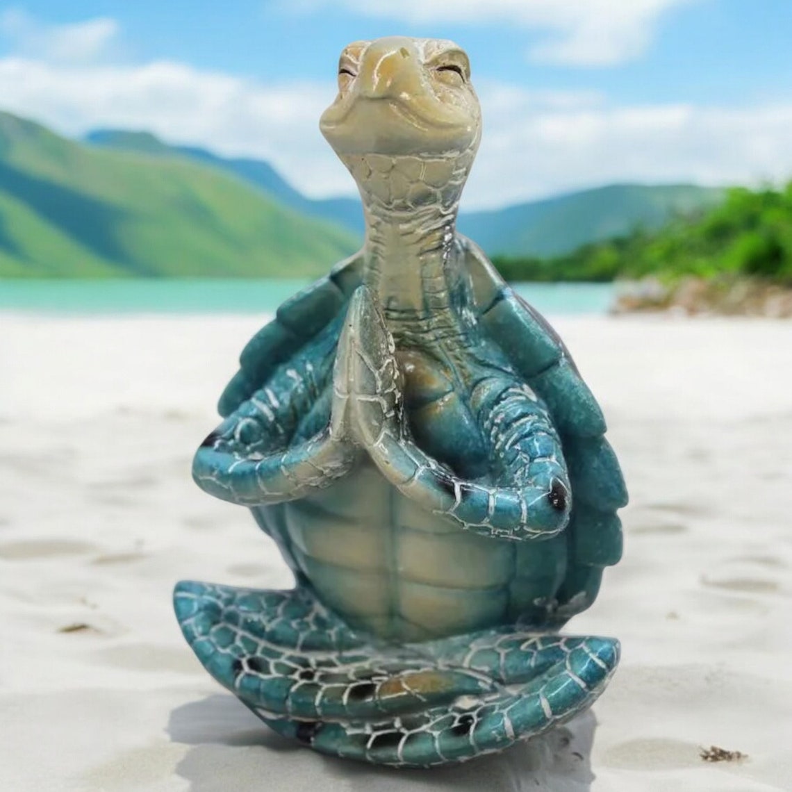 Zen Meditating Turtle Statue - Calming Anti-anxiety Decor | Peaceful ...