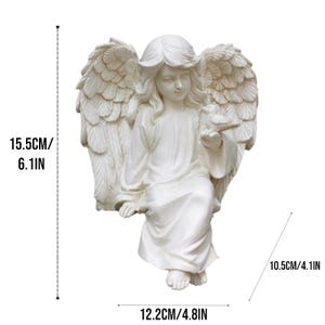 Hand Carved Small Praying Angel Statue | Spiritual Mini Angel Figurine ...