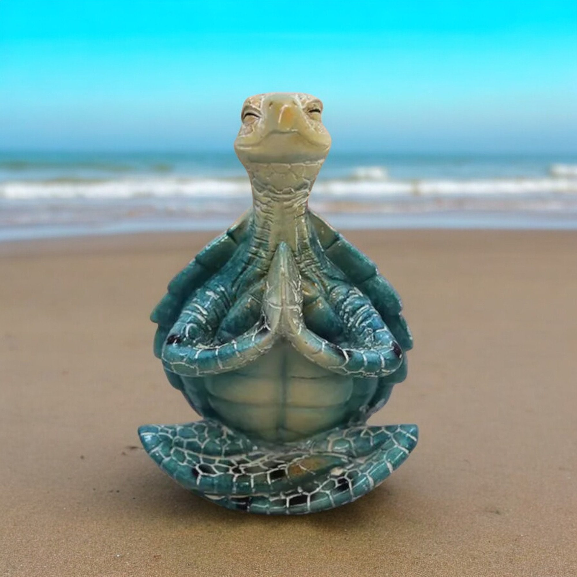 Zen Meditating Turtle Statue - Calming Anti-anxiety Decor | Peaceful ...
