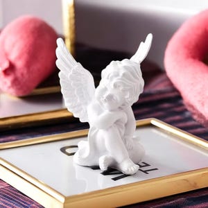 Cute Angel Statue Unique Angel Statue, Resin Artwork Craft, Elegant ...