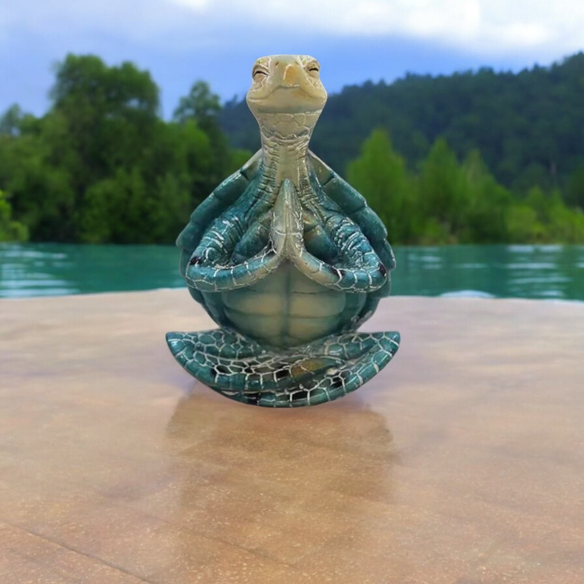 Zen Meditating Turtle Statue - Calming Anti-anxiety Decor | Peaceful ...