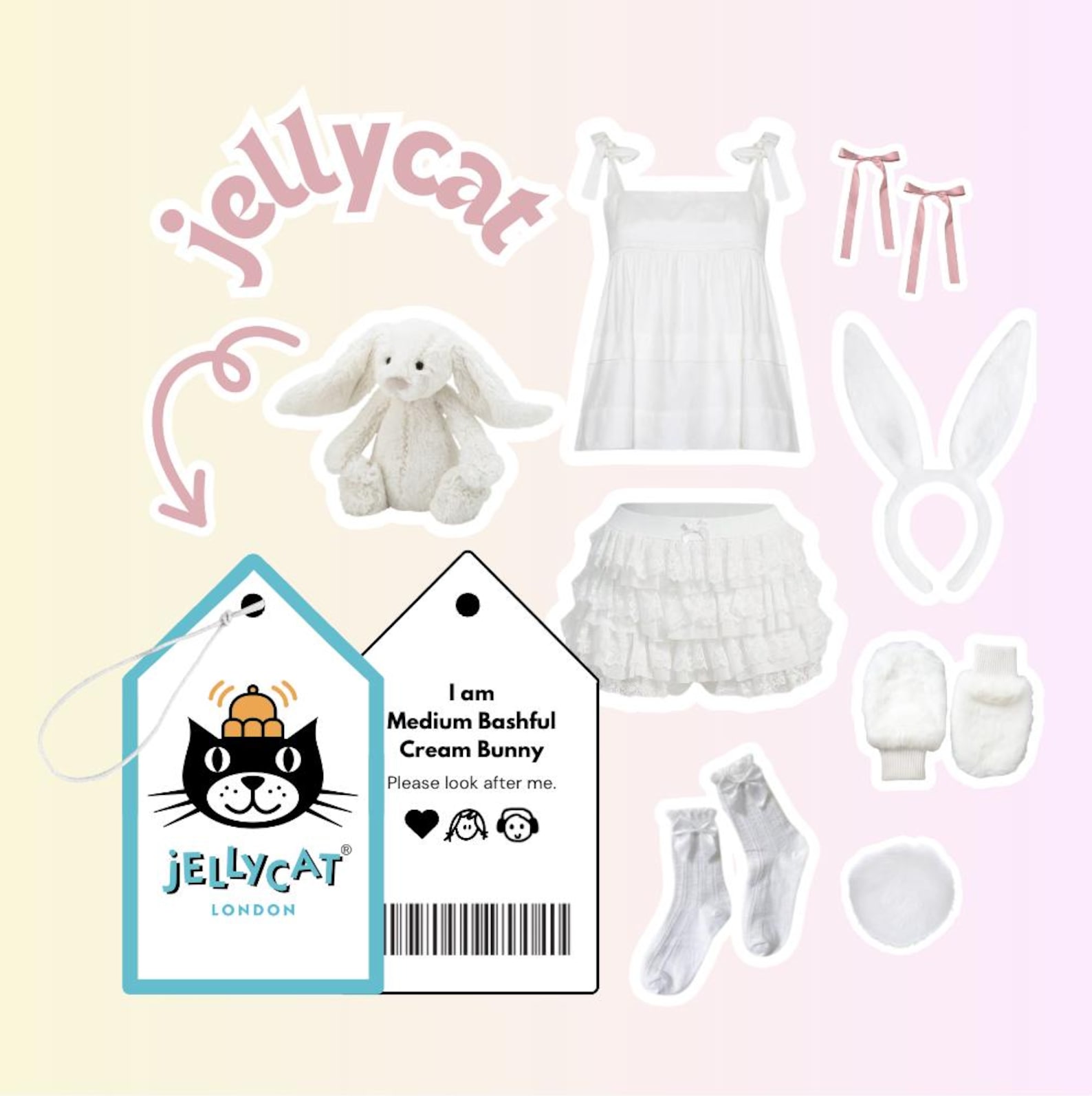 Jellycat Label Tag Last Minute Halloween Costume Idea: Jellycat Bashful ...