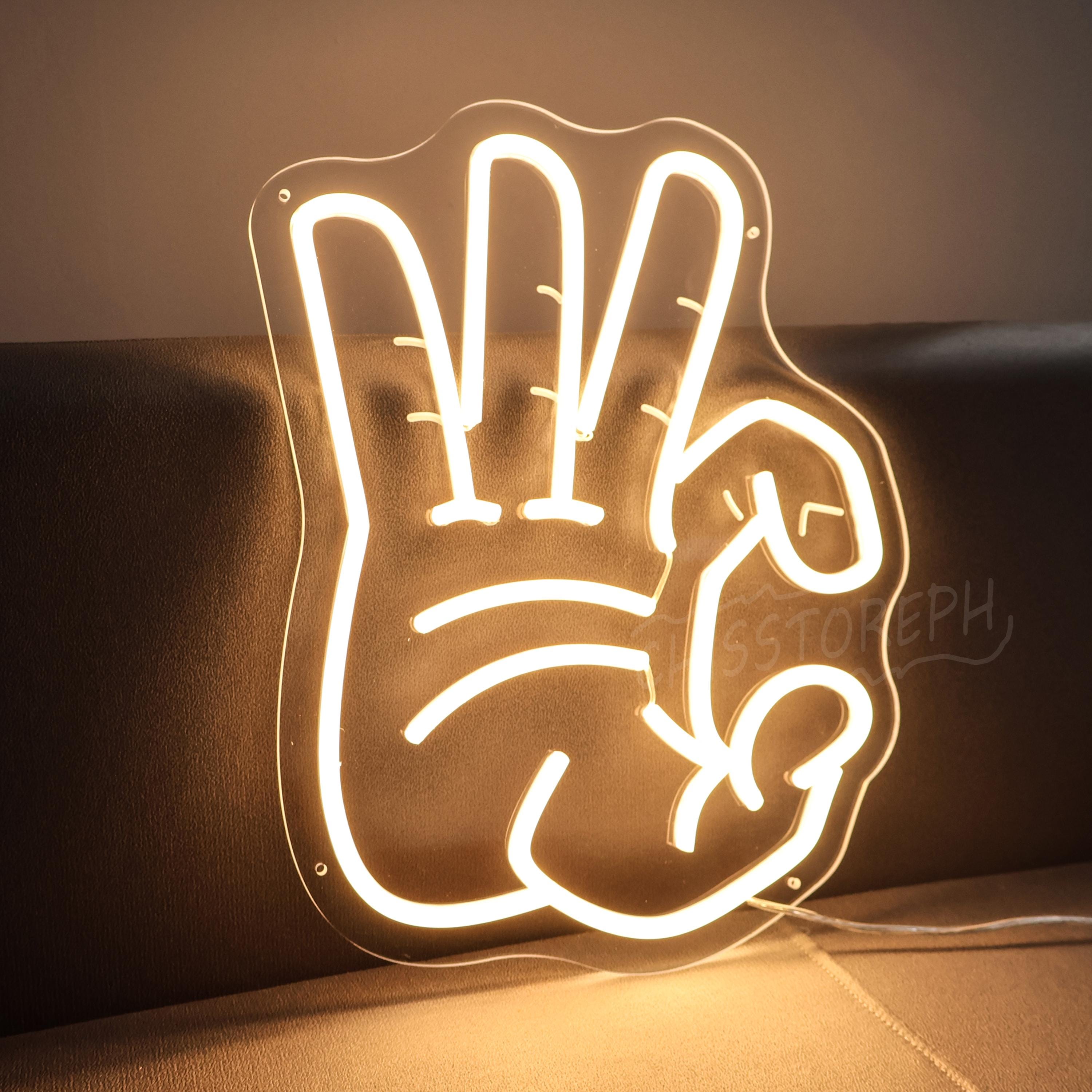 Custom University Logo Neon Sign, Kansas State Wildcats Hand Sign,wsu ...