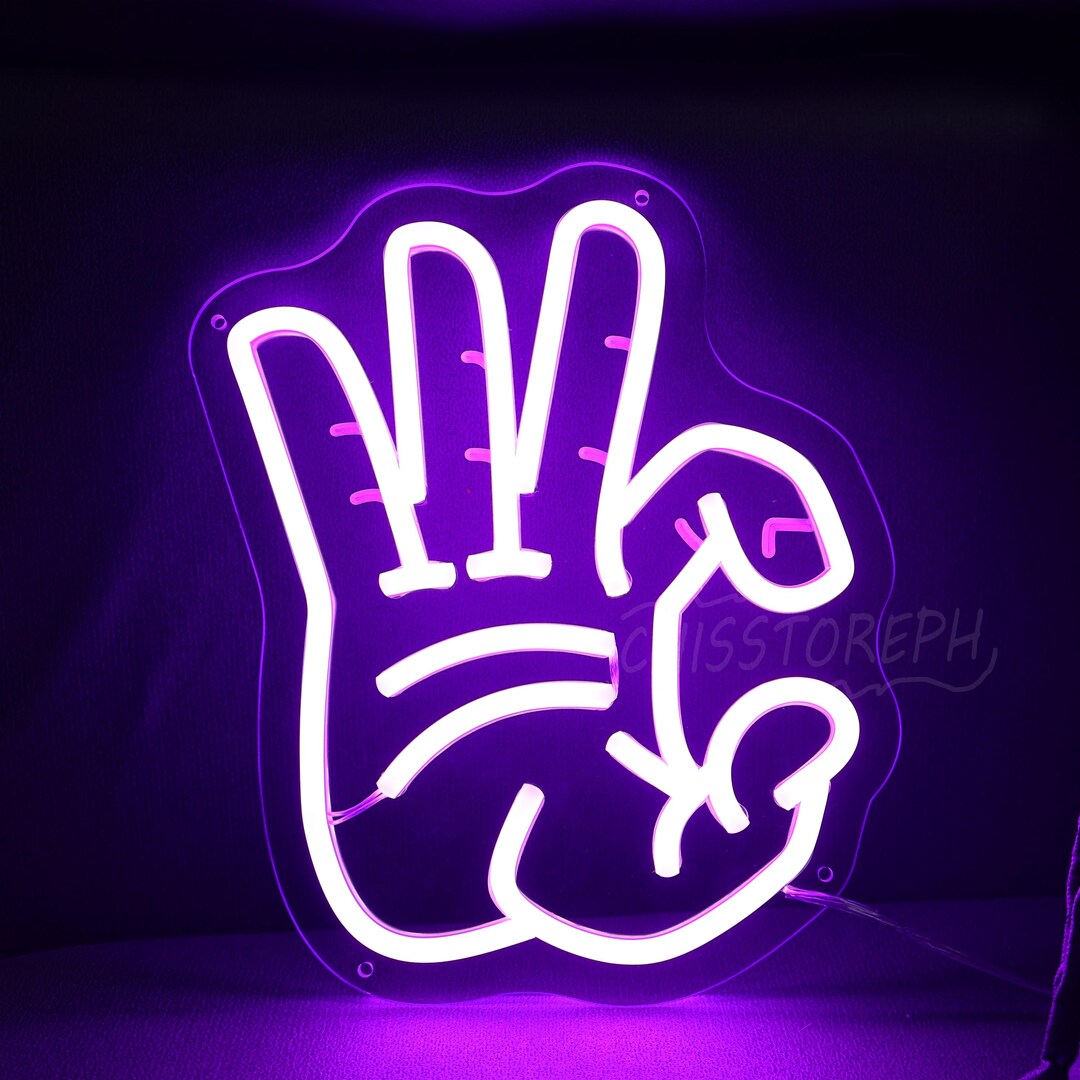 Custom University Logo Neon Sign, Kansas State Wildcats Hand Sign,wsu Logo,collegiate Sign,emaw ...
