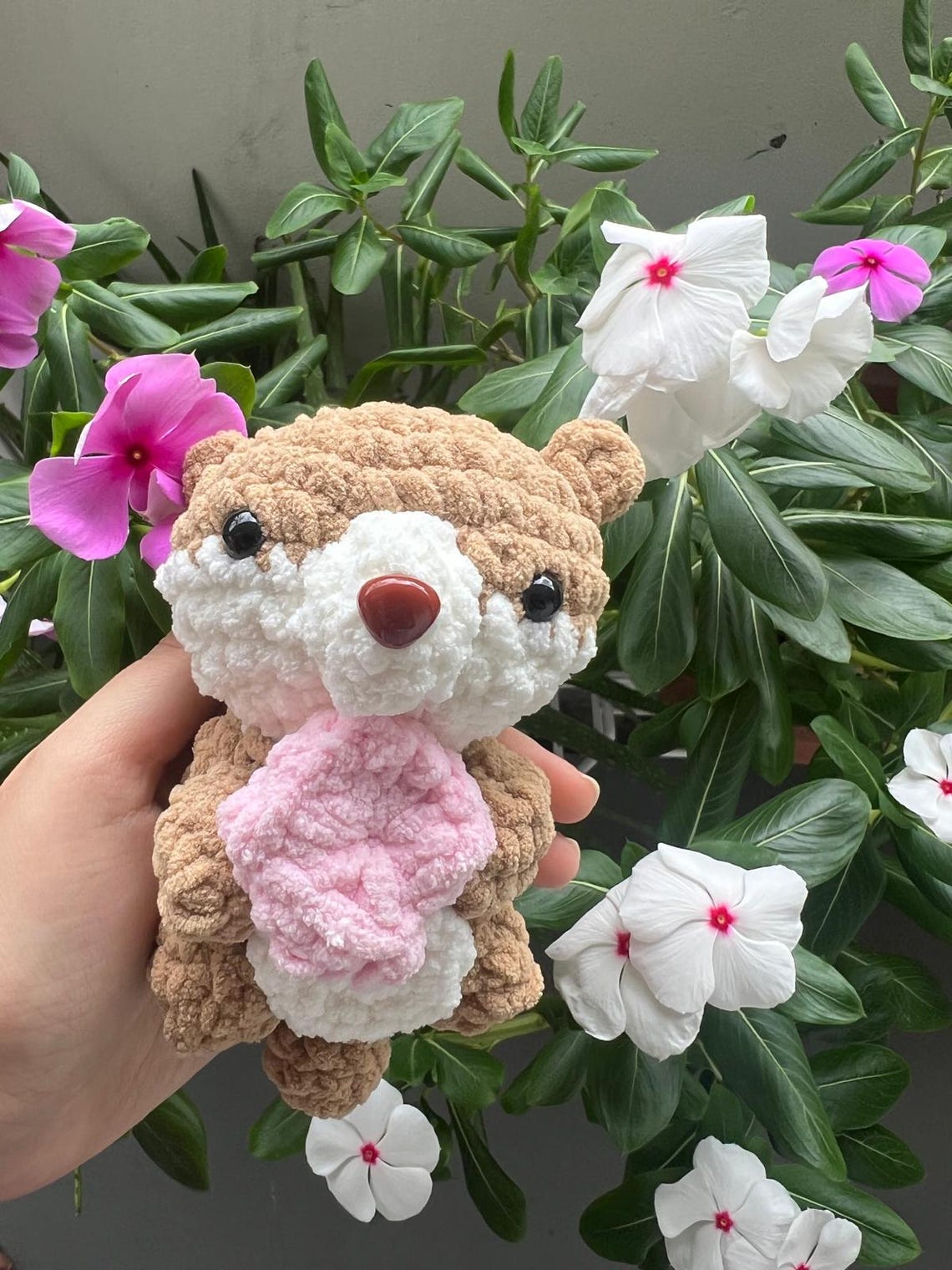 Handmade Crochet Baby Otter Holding Seashell Plushie Amigurumi Gift ...