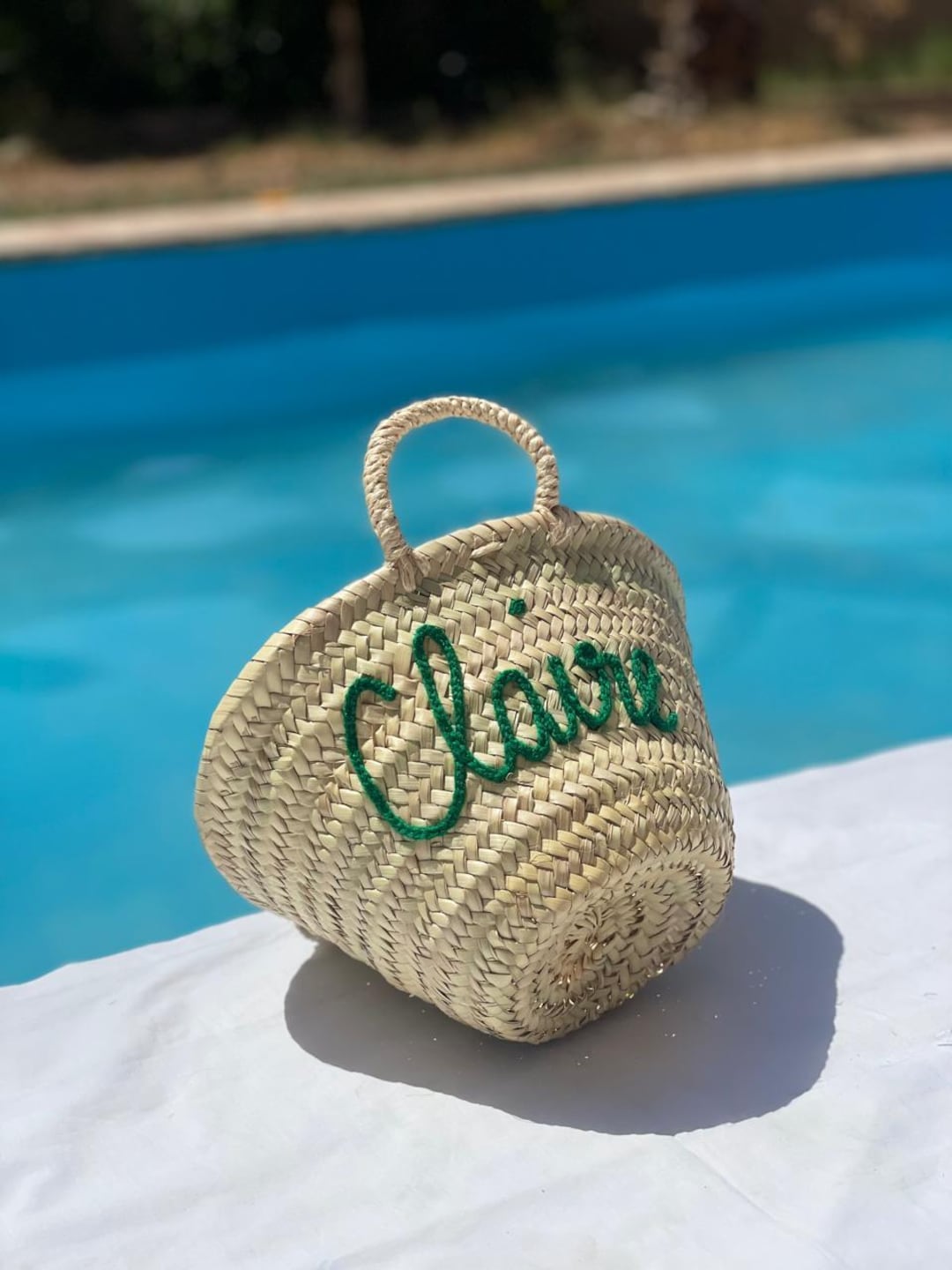 Moroccan Custom Beach Bag Personalized Straw ,bridal Shower Bags Basket ...