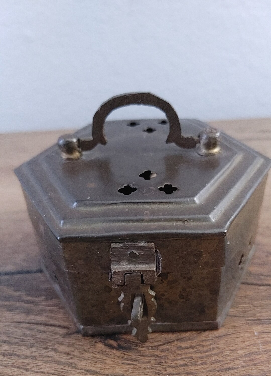 Vintage Brass Cricket Box Small Vintage Box Handle Ring Box Trinket ...