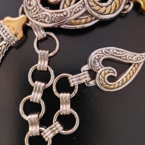 Vintage Brighton XL Silver Belt Bali Hai With Paisley Accents Double ...