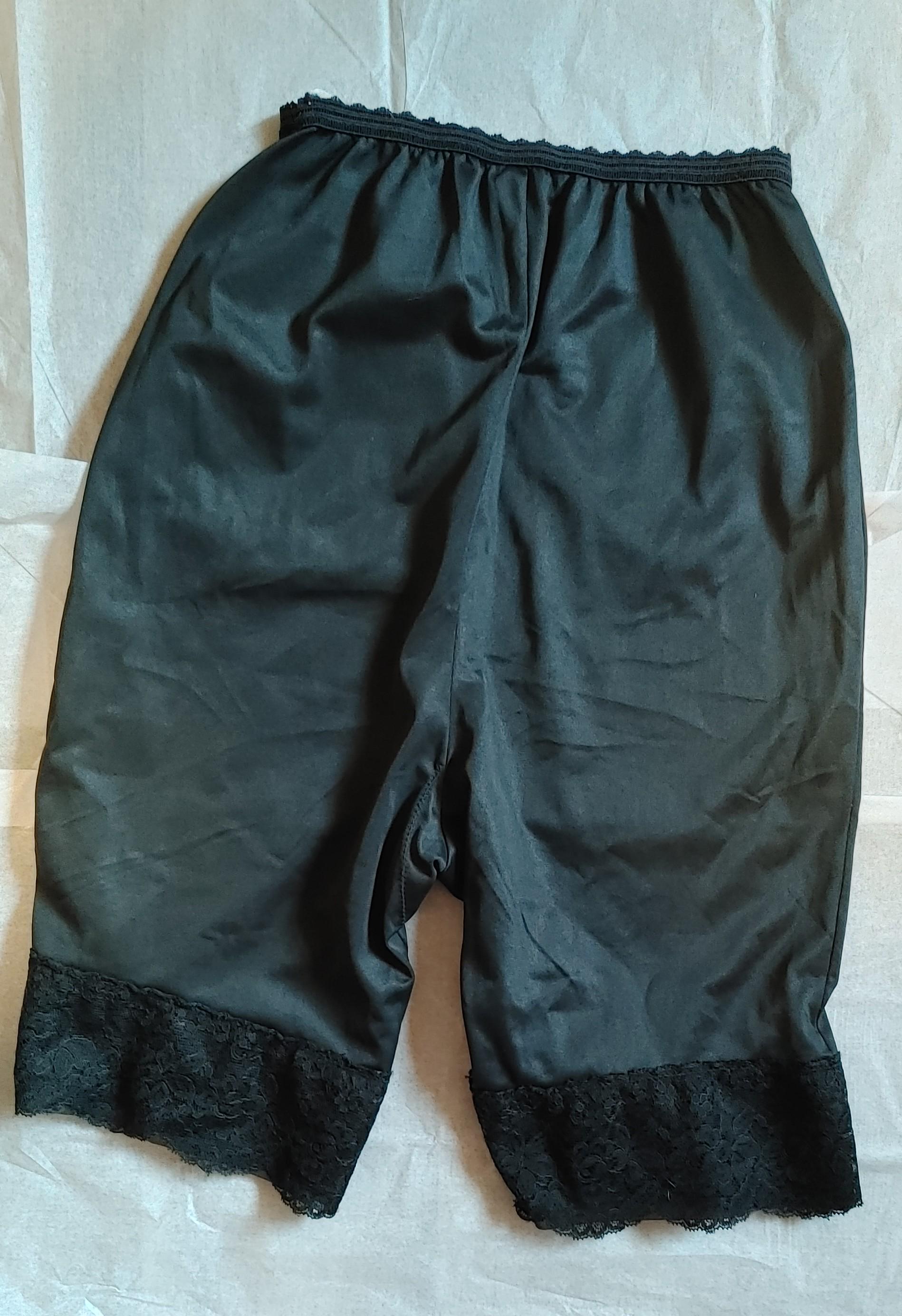 Vintage Charmode Pettipants Bloomers Black Lace Accents Size 33 - 35 ...