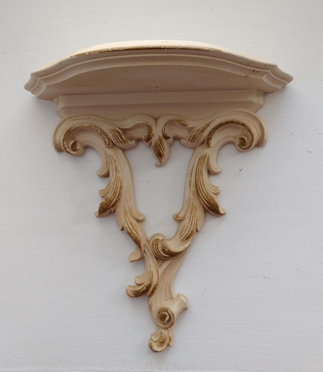 Vintage French Provincial Style Mcm Cream Gold Wall Sconce Made in USA ...