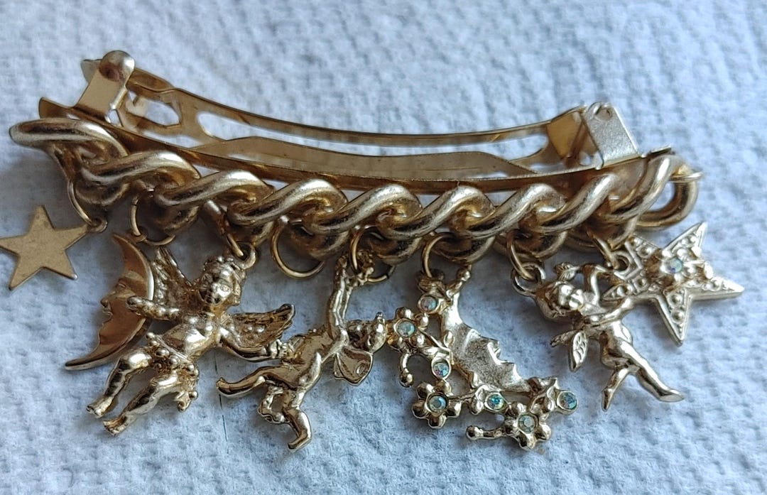 Kirks Folly Crystal Star Angel Hair Clip France USA Crystal AB ...
