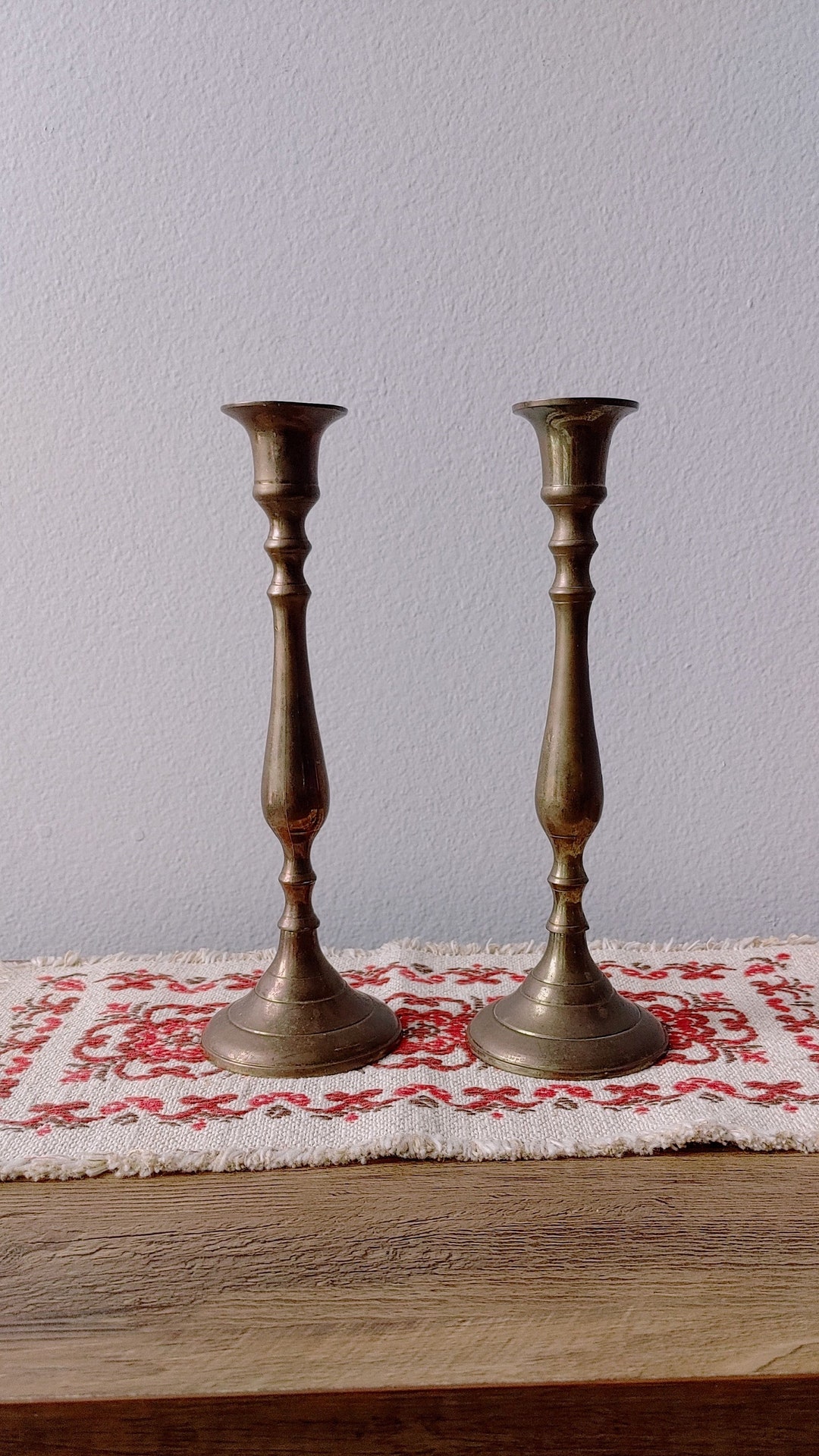 Vintage Pretty Brass Candlesticks That Are Classic and Fit - Etsy